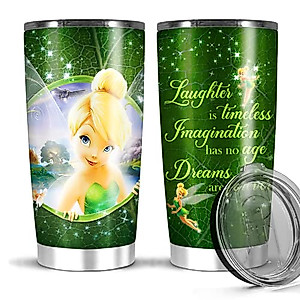 Stainless Steel Tumbler Vacuum 20 30 Oz Tinker Mug Faries Christmas Collage Gift Quote Glass Friends Event Bottle Suitable For Hot Or Iced Coffee Tea Wine Water Frappe
