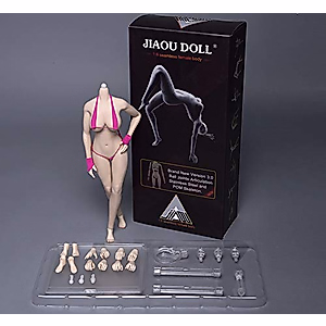 HiPlay JIAOUDOLL 1/6 Scale 12 inch Female Super Flexible Seamless Figure Body, European Body Type, Skin Tone Selectable, Minature Collectible Action Figures (Pink (Ruddy Skin Tone))