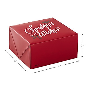 Hallmark Small Christmas Gift Boxes (4 Pack: Red and Green Plaid, Holly, Christmas Wishes Black and Red Plaid) 4 inch Boxes for Gift Cards, Candy, Cookies and More