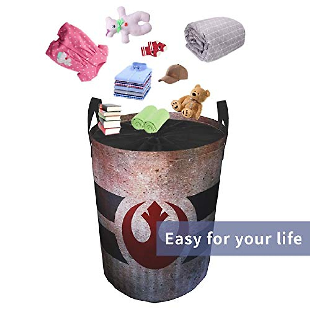 Laundry Hamper Larger Capacity Collapsible Dirty Cloth Hampers St-Ar-Wa-Rs Reb-El Alli-Ance Laundry Basket Freestanding Clothes Toy Storage Decorative Organizer In Living Room