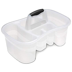 LavoHome Bath Caddy Tote with Divided Compartments and Handles for Organizing, Storing & Carrying Cleaning Supplies and Bathroom Accessories (Portable Bath Caddy)