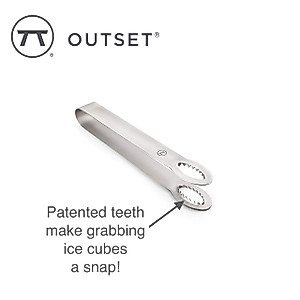 Outset Stainless Steel Ice Tongs, 8-Inch Length, Model: