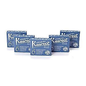 Kaweco Fountain Pen 30 ink cartridges short blue/black