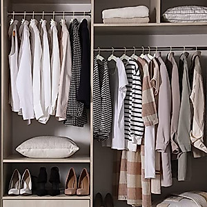 20 Pcs 17 Inch White Satin Padded Hangers for Women Clothing Large Coat Blouse Hanger Fancy Sweater Hangers No Shoulder Bump Nonslip Bride Wedding Dress Hanger Dry Cleaner Hangers for Women Clothes