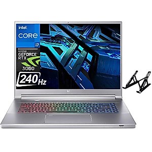 acer Predator Triton 300 SE Gaming Laptop 2023 Newest, 16" 240Hz Display, Intel-Core i7 12700H, RTX 3060, 32GB DDR5 RAM, 2TB SSD, Wi-Fi 6E, Backlit Keyboard, Windows 11 Home, with Laptop Stand