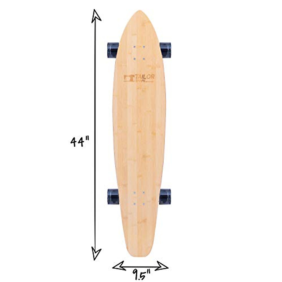 TailorShape Race Clothes 44" Bamboo and Canadian Maple Longboard Skateboard Cruiser Flowers