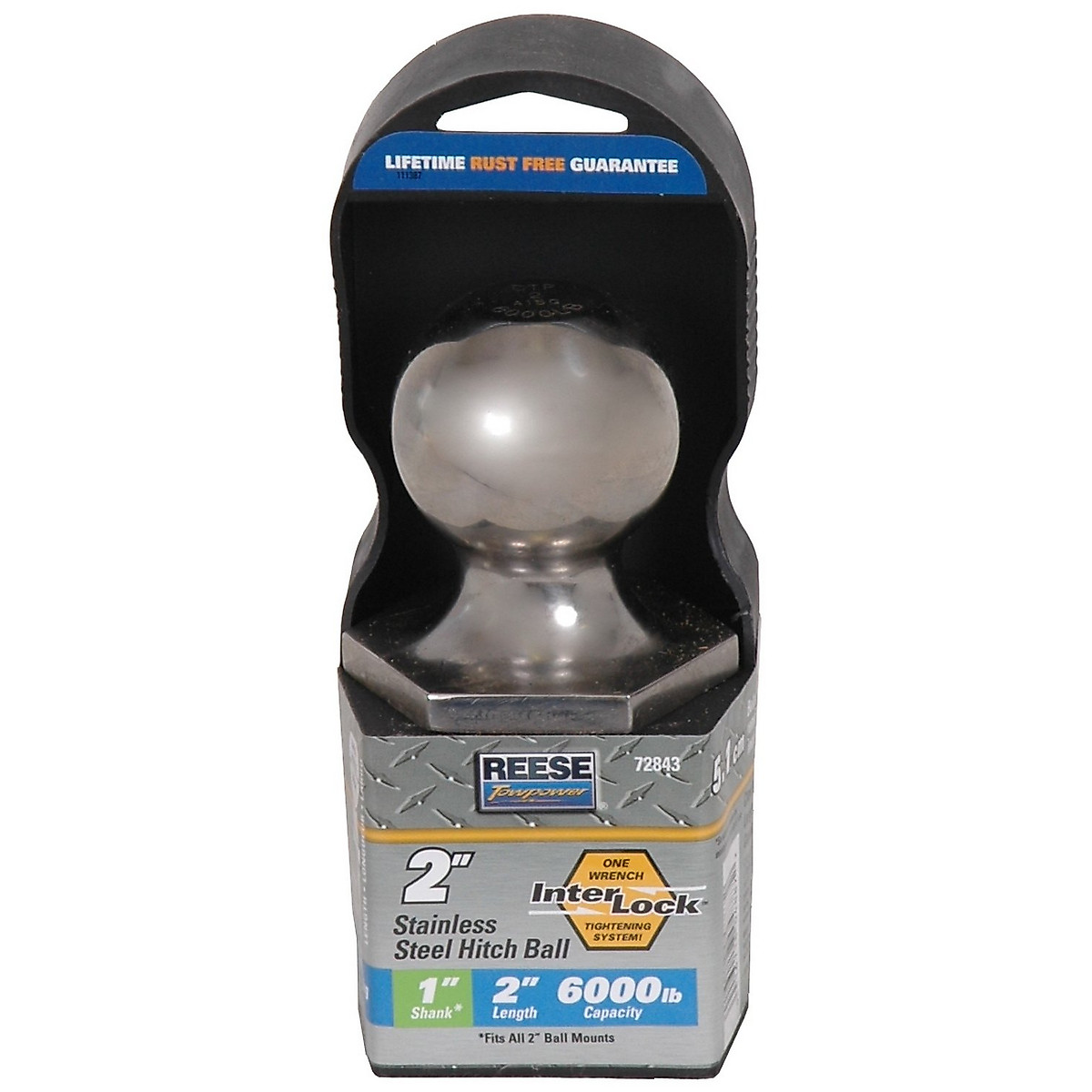 Reese Towpower 72843 Stainless Steel Interlock 2" Hitch Ball