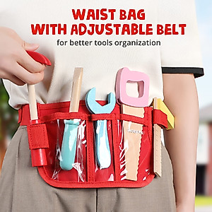 WORKPRO Wooden Building Toy Tools Set, 43 Pcs Building Toy Set Creative&Educational Construction Toy, Great Gift for Toddlers 3+