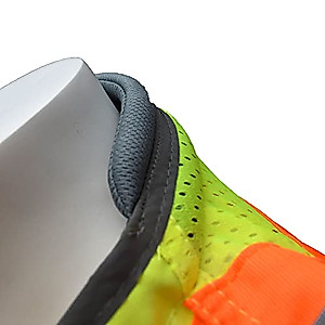 Radians SV55 Class 2 Heavy Woven Two Tone Engineer Vest with Padded Neck to Support Extra Weight in Cargo Pockets, Green, X-Large