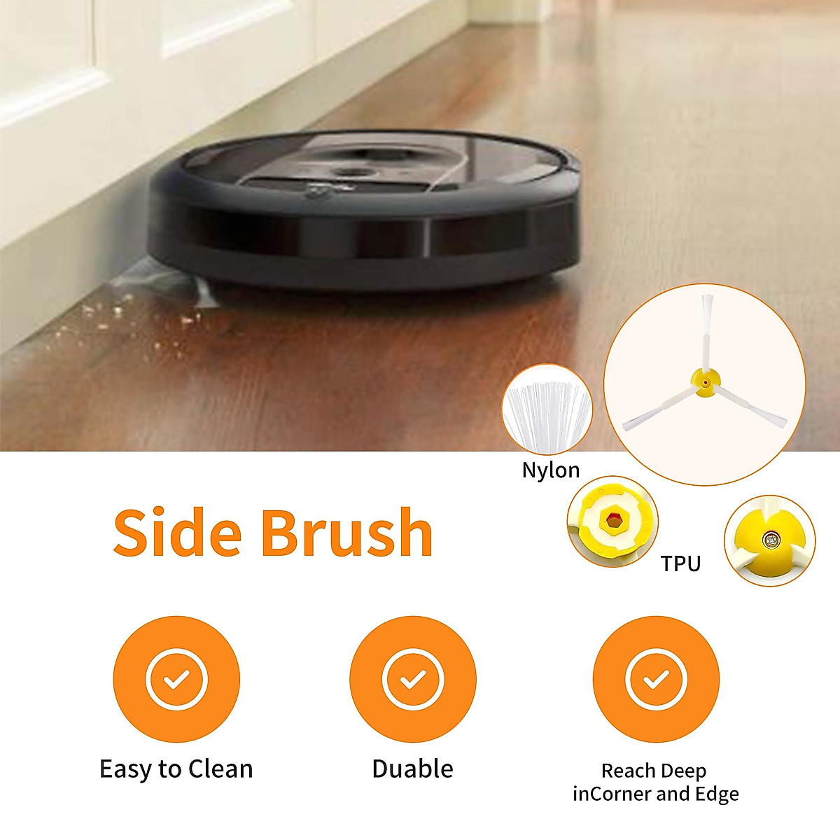 Amyehouse Replacement Parts Kit Bristle Flexible Beater Brush & Aero Vac Filter & Side Brush Compatible with iRobot Roomba 600 Series 595 610 614 618 620 630 640 650 660 680 685 690 692 694 695 Vacuum