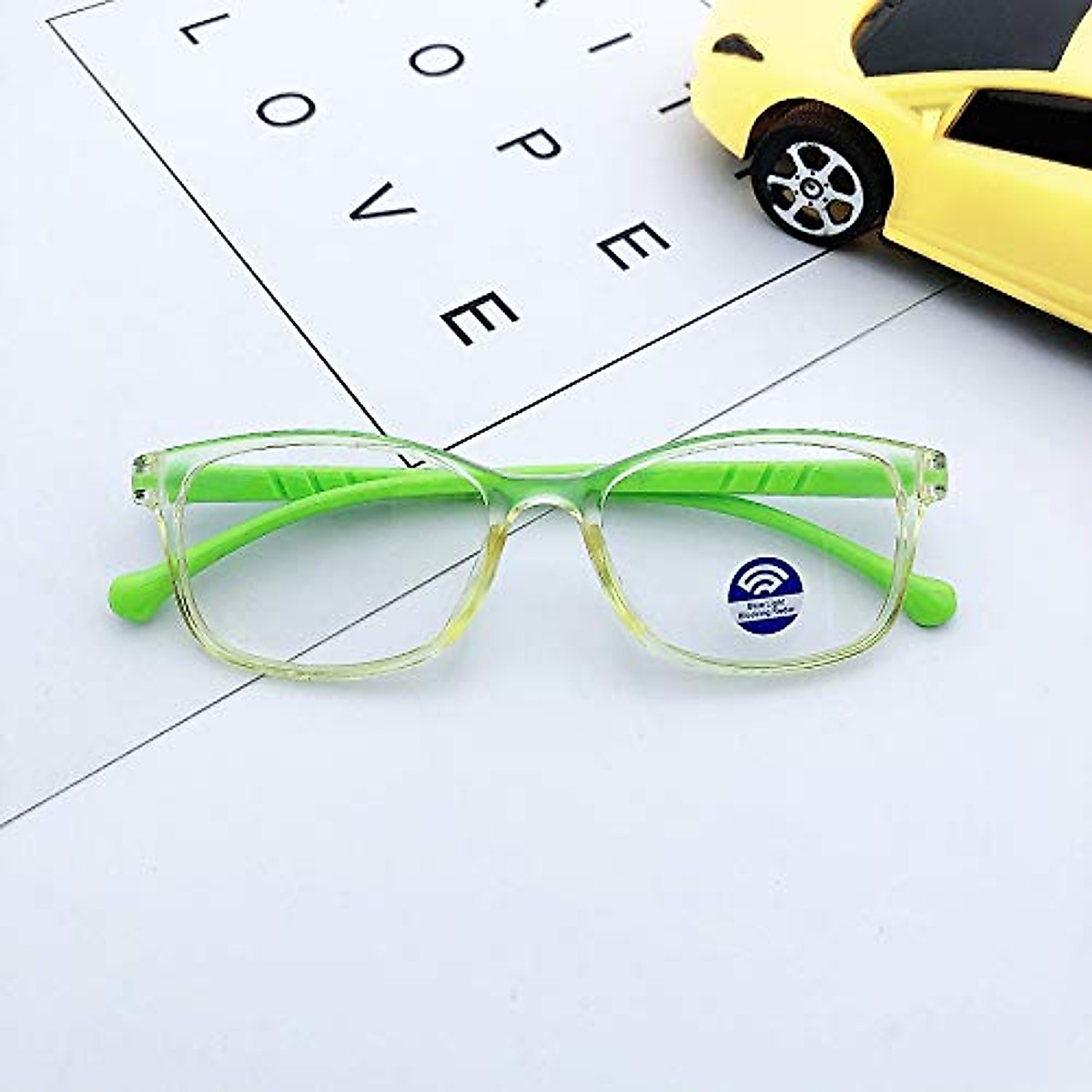 azuza Kids Blue Light Blocking Glasses 5 Pack, Anti Eyestrain & UV Protection, Computer Gaming TV Phone Glasses for Teens Boy Girls Age 3-14 (5pack Transparency)