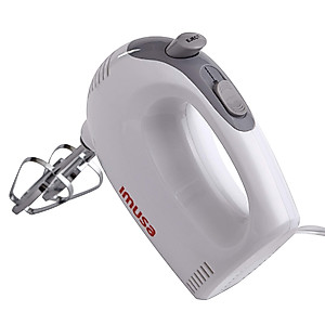 IMUSA USA Hand Mixer with Case 5-Speed ,White, Small