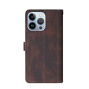 NATUMAX Phone Cover Wallet Folio Case for Oppo Reno 6 PRO Plus 5G, Premium PU Leather Slim Fit Cover for Reno 6 PRO Plus 5G, 2 Card Slots, Horizontal Viewing Stand, Easy Take, Brown