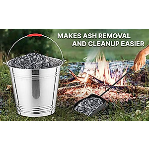 Skywin Metal Can with Lid - Durable 4 Gallon Metal Bucket With Lid for Heavy Loads - Environment-friendly Metal Trash Can With Lid Outdoor, Safe Alternative to Plastic (3)