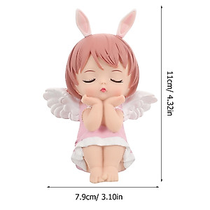 KESYOO Baby Doll Birthday Cupcake Topper Angels Figurine Doll Figures Miniature Resin Statue Ornament Car Ornaments Anniversary Bride Shower Party Decorations Birthday Wedding