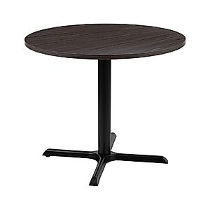 Flash Furniture Chapman 36" Round Multi-Purpose Conference Table in Rustic Gray