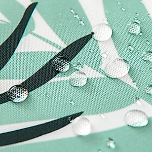 MIULEE Pack of 2 Decorative Outdoor Waterproof Throw Pillow Covers Spring Patio Pillow Cases Natural Leaves Pattern Square Cushion Shams Shell for Garden Balcony Couch 18x18 Inch, Dark Green