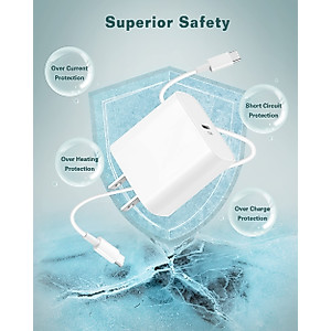 [Apple MFi Certified] 20W USB C Fast Charger for iPad Air 5th 4th 10.9, Pro 12.9/11 inch 2021/2020/2018, Mini 6 Generation, TIKALONG PD Wall Block + 6FT to Charging Cable, white