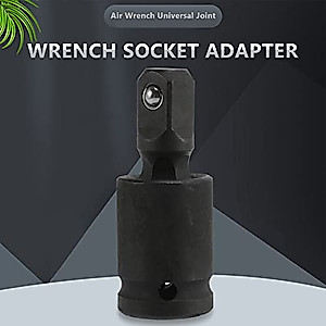 Pteanecay 3Pcs 1/4inch 3/8inch 1/2inch Wrench Socket Adapter 360° Drive Swivel Pneumatic Wrench Universal Joint Hand Tool