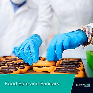 Bettrmed Blue Nitrile Gloves, Disposable Latex Free - Small (Pack of 1000) Medical Surgical Exam Dental - Strong Rubber, Powder Free, with Long Cuffs - Guantes Desechables