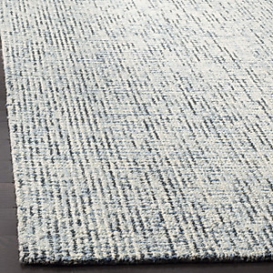 SAFAVIEH Abstract Collection 6' Square Blue / Charcoal ABT468B Handmade Premium Wool Area Rug