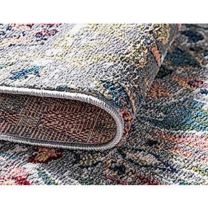 Rugs.com Charleston Collection Rug – 4' x 6' Multi Low-Pile Rug Perfect for Living Rooms, Large Dining Rooms, Open Floorplans