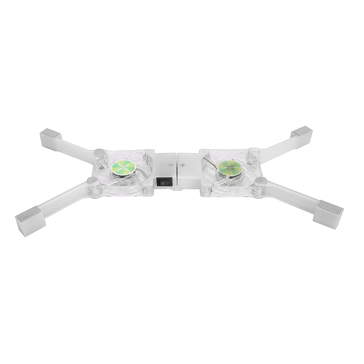 Laptop Cooling Pad, Portable Laptop Cooling Fan Stand, Folding Laptop Cooling Pad Double Fans LED Blue Light Notebook Computer Cooler(White)