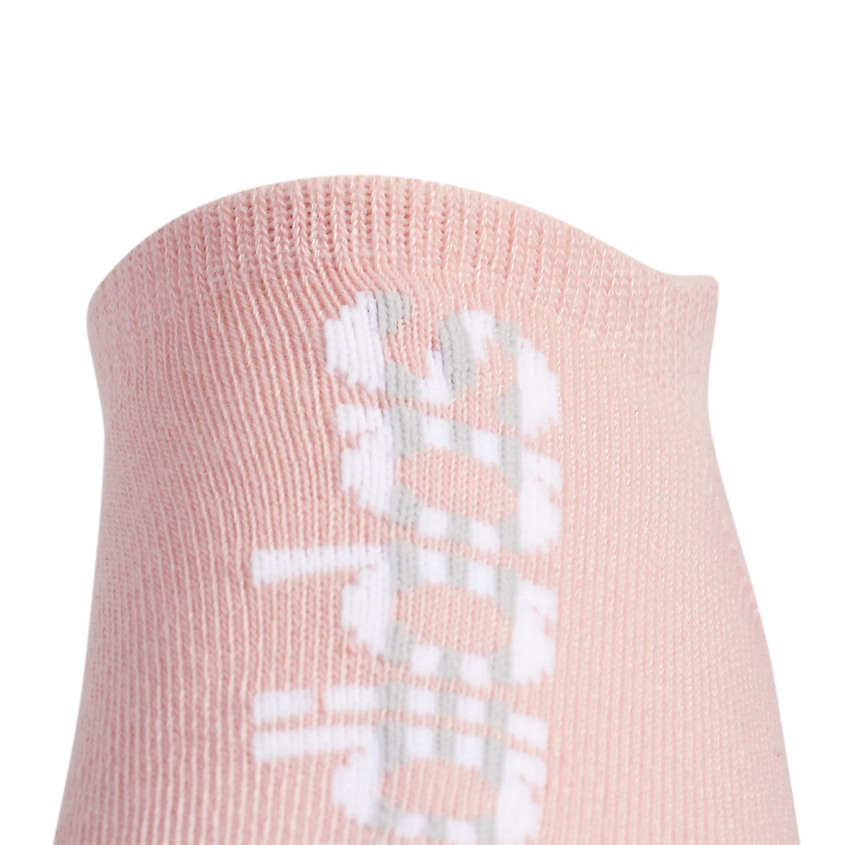 adidas Women's Superlite Linear Super No Show Socks (6-Pair), Glory Pink/White/Clear Onix Cool Light Heather Grey/Glory Pink/White, Medium