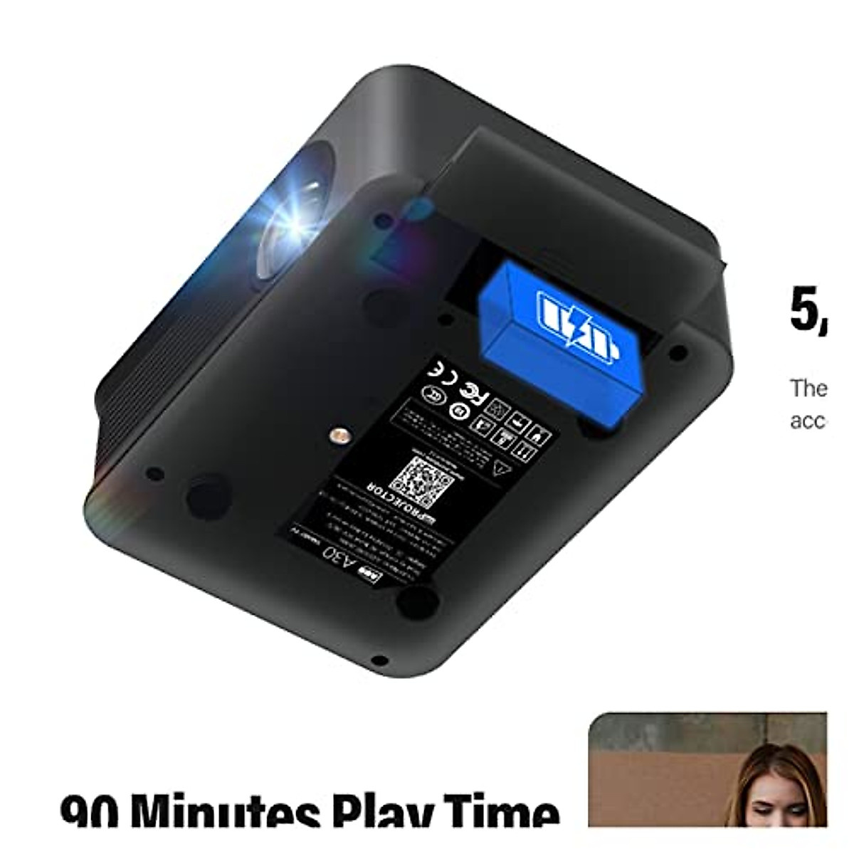 Portable Projector Projector Home Smart TV Box Cinema Laser sync 4k Video for Android Phone