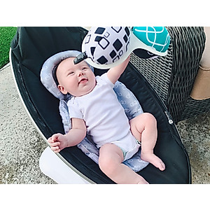 Infant Insert Compatible with 4Moms Mamaroo & Rockaroo – Car Seat Insert 2 Pack – Reversible Infant Car Seat Insert – Soft Plush Minky Car Seat Head Support Insert