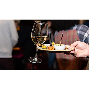 Wine or Champagne Glass Holder and Stainless Steel Plate Clip Designed as an Elegant & Sturdy Wine Saver. Perfect Wine Accessories and Gifts for a Friendly Dinner or Party. (Pack of 3).