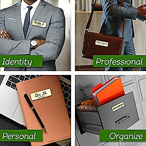 Name Tag, Magnetic Name Tags, Personalized Name Tags, 1" x 3", Durable Engravable Impact Acrylic Material, Made in The USA by My Sign Center (Classic Rectangle)