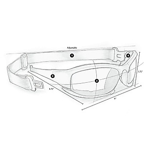 Epoch Hybrid Photochromic Padded Motorcycle Sunglasses Clear to Smoke Lens ANSI Z87.1+