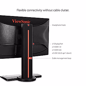 ViewSonic XG2530 25 Inch 1080p 240Hz 1ms Gaming Monitor with FreeSync Premium Eye Care Advanced Ergonomics HDMI and DP for Esports