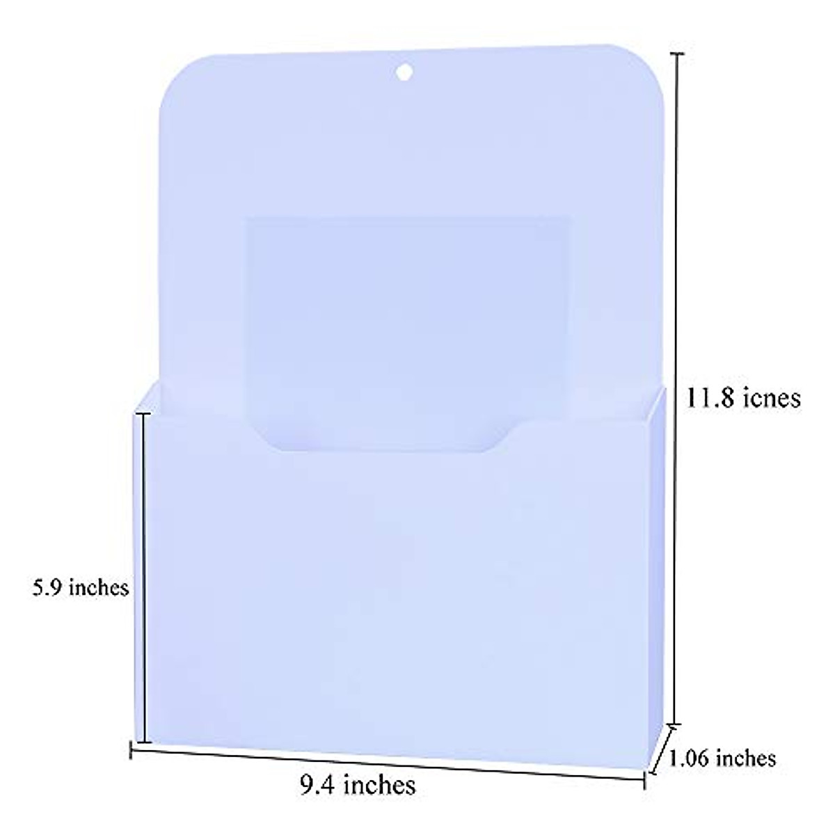 Antner 2 Pack Magnetic File Holder Letter Size Magnetic Wall File Organizer Office Supplies Mail Planners Case, White