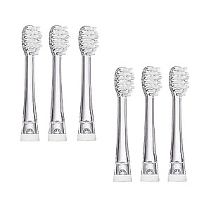 SEAGO Toothbrush Replacement Heads 6 Pack Kids Electric Replacement Brush Heads for SEAGO Toddlers Toothbrushes SG977,sg513 and Other Snap-on Electric Toothbrush