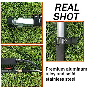 Zebby 20 FT Pressue Washer Telescopic Wand Lance Kit with Power Washer Extension, Adapters, Spray Nozzle Tips, Pivoting Coupler and Support Belt, 4000 PSI