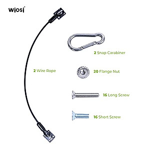 Trash Can Lid Black Lock – Metal Outdoor Trash Can Strap Lock for Litter Prevention – Trash Can Locks for Animals, Squirrels, Dogs, Raccoons – Durable Nylon Coated Wire Rope – Universal Fit – 2-Pack