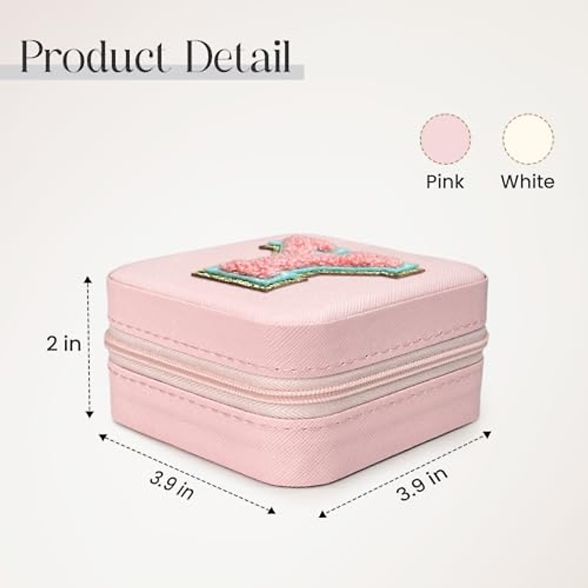 SANDJEST Stainless Steel Slider Tumbler With Handle 40oz & Jewelry Case with Initial Y