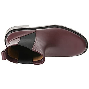 Amazon Essentials Women's Chunky Sole Chelsea Boot, Black Oxblood, 7.5 Wide