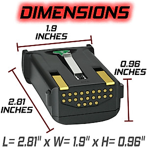 2600mAh Barcode Scanner Battery Replacement for Motorola Symbol MC9090, MC9090-G, MC9090-K, MC9090-Z, 21-61261-01, 21-65587-01, 21-65587-02, KT-21-61261, KT-21-61261-01