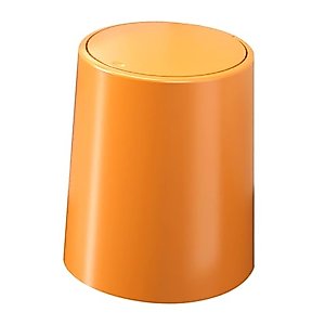 Outanaya Garbage Can Waste Container Desktop Waste Garbage Bin Dog Proofs Trash Bin Vanity Waste Bin Hotel Trash Can Under Desk Trash Can Bathroom Wastebasket Garbage Holder Plastic Orange