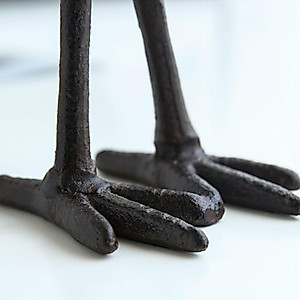 GemCave Rustic Bird Candle Holder,Cast Iron Tealight Candle Holders for Home Garden Tabletop Decor,Brown