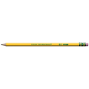 Ticonderoga Pencils, Pre-Sharpened, #2 Soft Lead, Yellow Barrel, Box Of 12