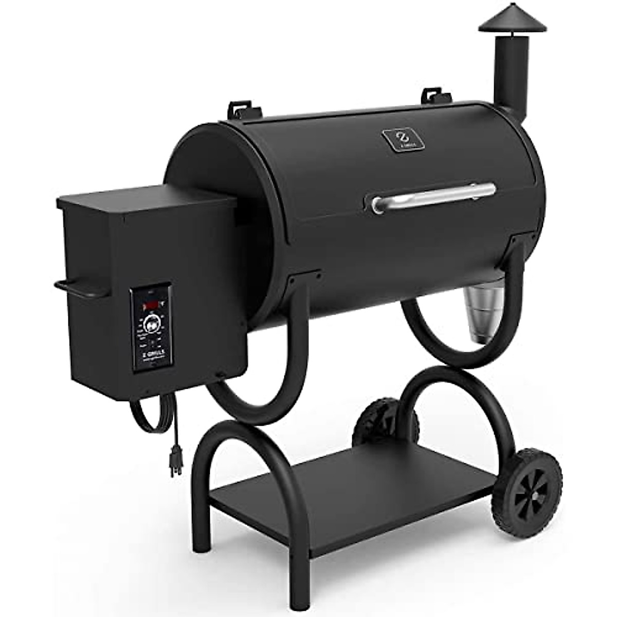 Z GRILLS ZPG-550B 2022 Upgrade Wood Pellet Grill & Smoker 8 in 1 BBQ Auto Temperature Control, Cooking Area, 550 sq in Black