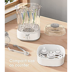 GROWNSY Foldable Baby Playpen & Bottle Sterilizer