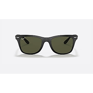 Ray-Ban RB4195 WAYFARER LITEFORCE 601S9A 52M Matte Black/Green Polarized Square Sunglasses For Men For Women + BUNDLE with Designer iWear Eyewear Kit