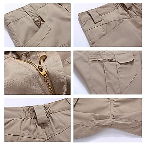 Work Shorts Men's Tactical Ripstop Cotton Blend Water Resistant Cargo Casual Apparel