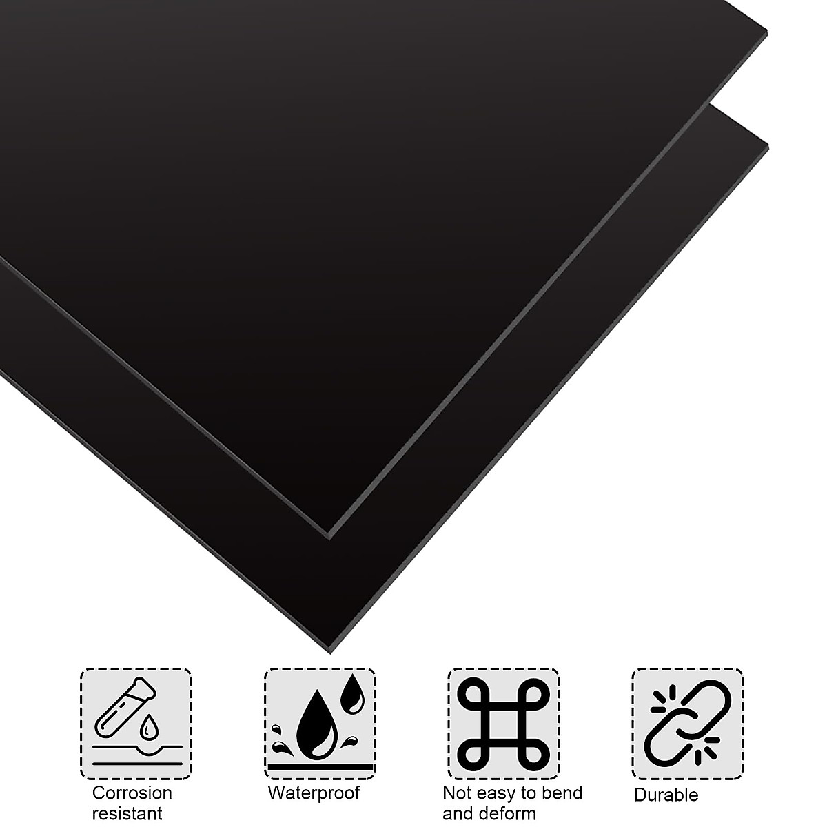 LOYORTY 2PCS 12 x 12 x 1/16(0.06") Inch Anodized Aluminum Sheet, 5052 Black Aluminum Engraving Blanks, 1.5MM Thin Metal Plates for Laser Engraving, Crafting, DIY, House Decoration