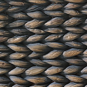 Signature Design by Ashley Elian Farmhouse Woven Wicker 3 Piece Nesting Basket Set, Gray